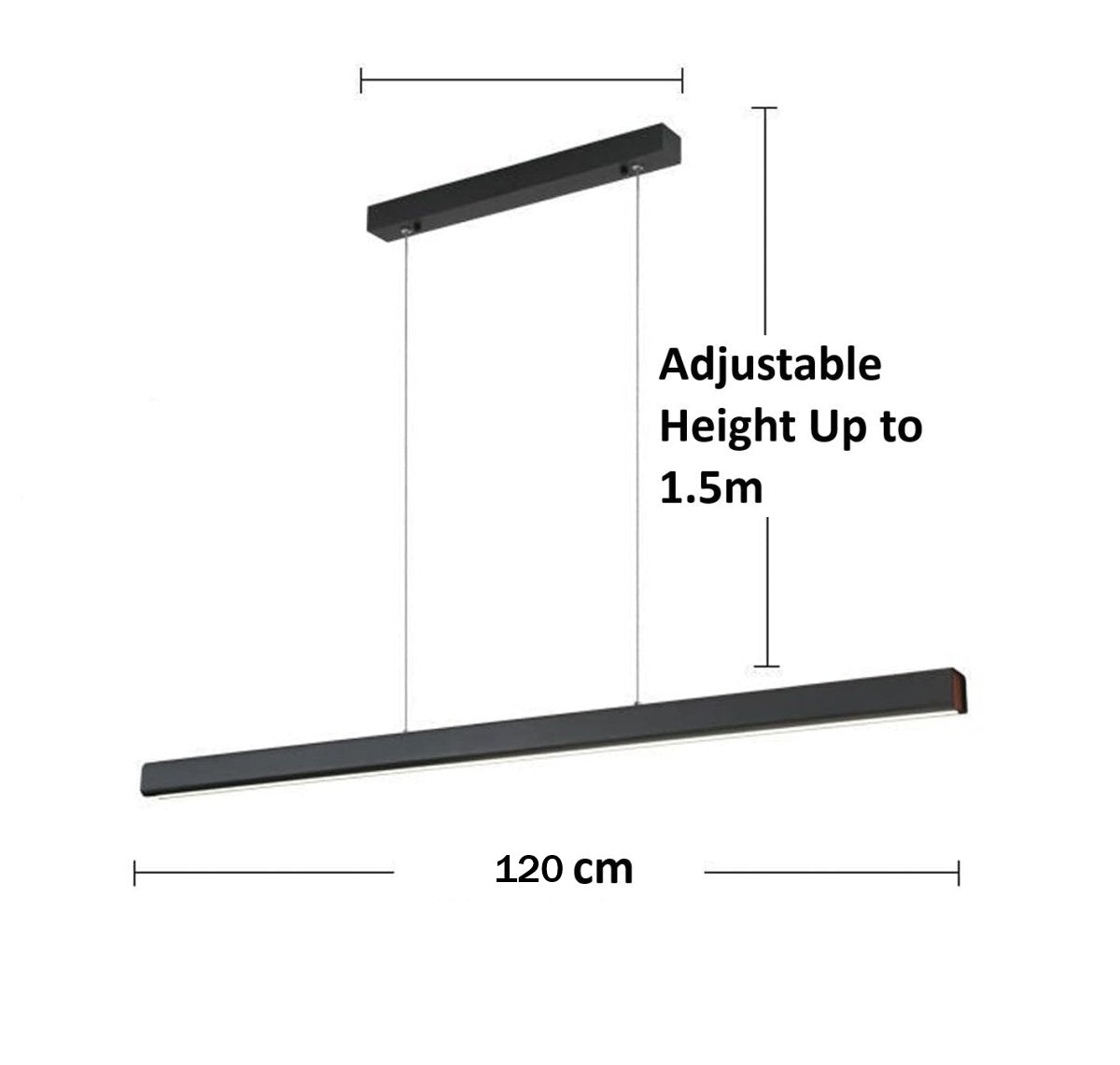 BAMDECOR 1.2M Modern Minimalist Trapezoid Pendant Light Adjustable LED ...