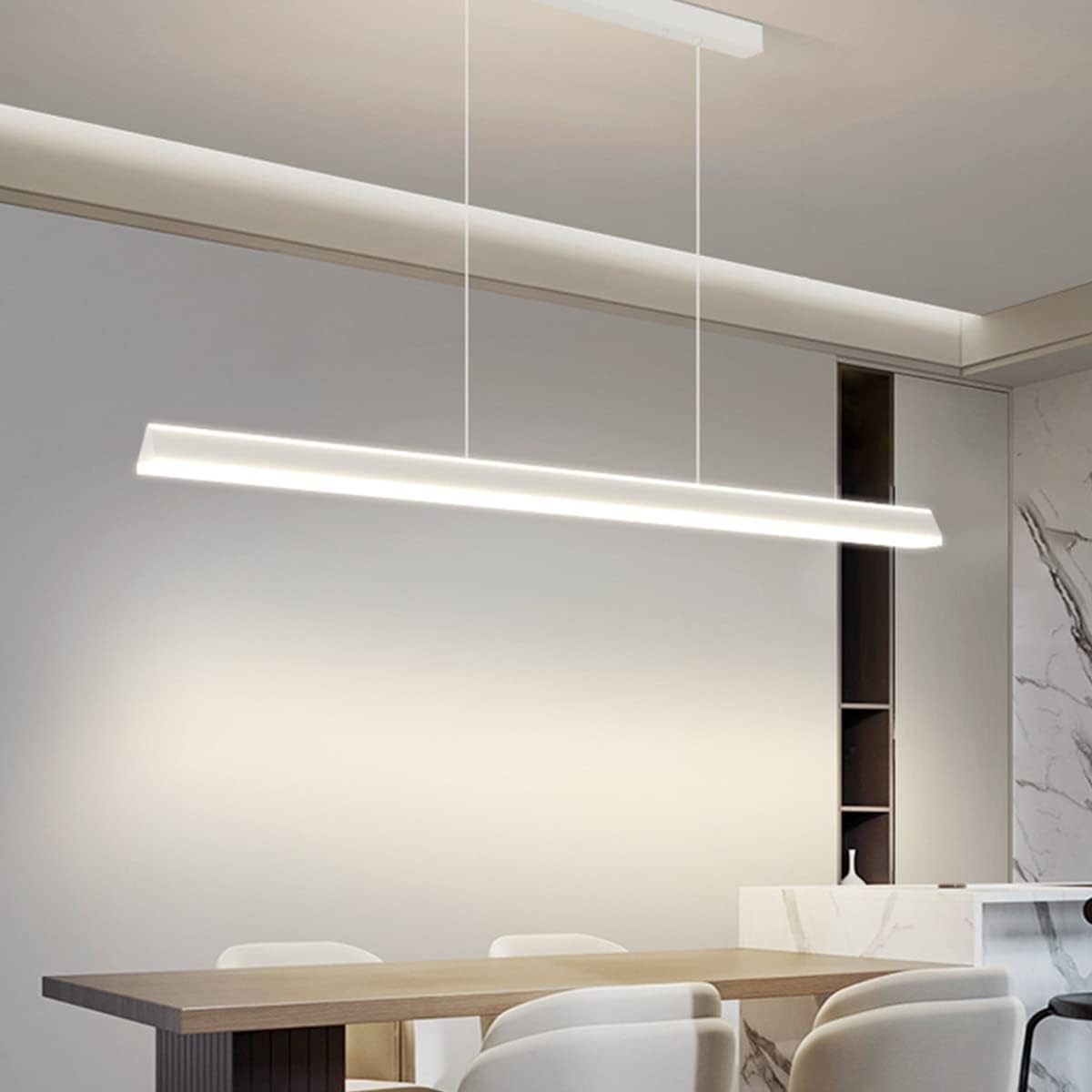 Modern Minimalist Trapezoid Pendant Light Adjustable LED Bar Light for ...