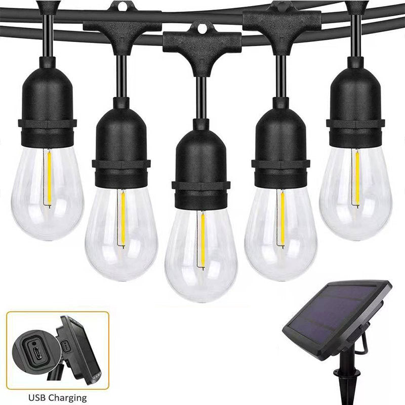 15M Solar/Plug Festoon String Lights Kits Globe Outdoor Christmas Party Garden - Amazingooh ...