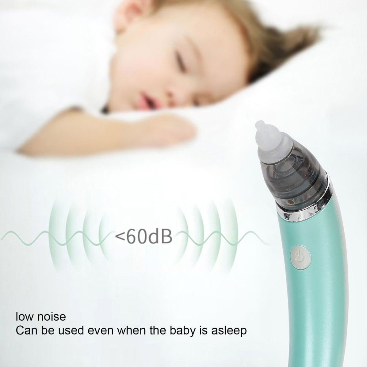 Baby Nasal Aspirator Electric Safe Hygienic Nose Cleaner Snot Sucker ...