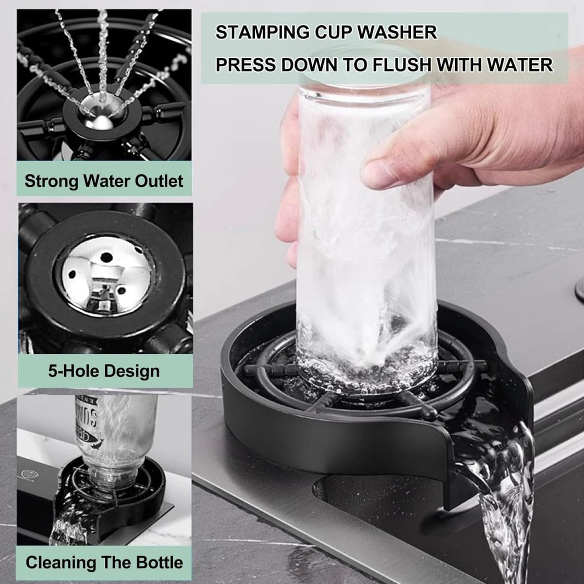 Kitchen Sink 304 Stainless Steel Nano Raindance Waterfall Sink with ...