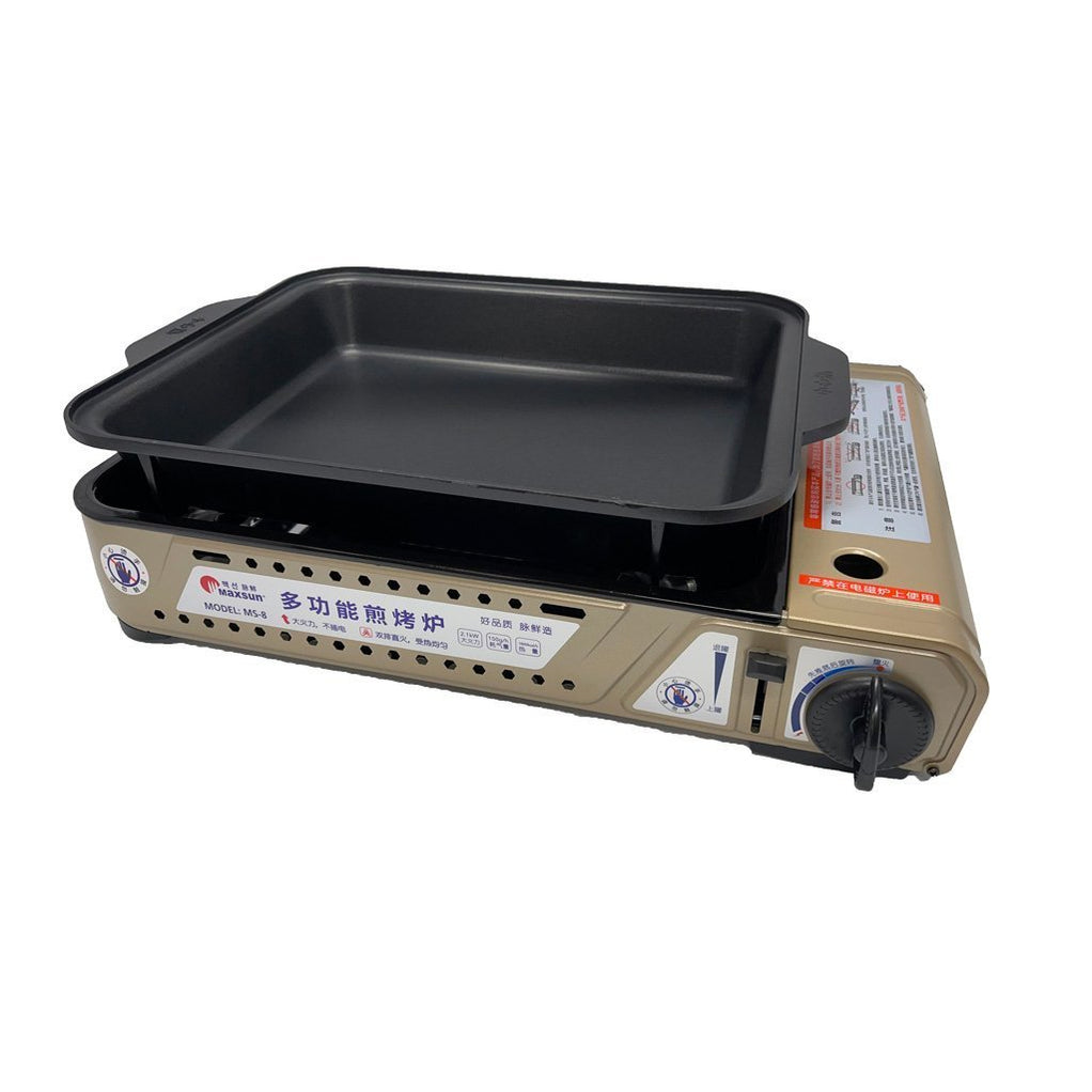 Maxsun Portable Gas Burner Stove with Inset Non Stick Cooking Pan ...