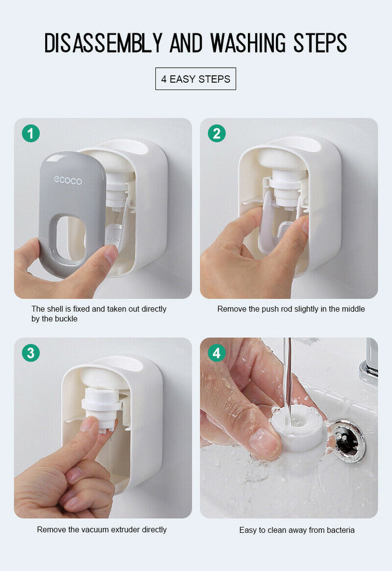 Ecoco Wall mount auto ands Free Toothpaste Dispenser Automatic ...