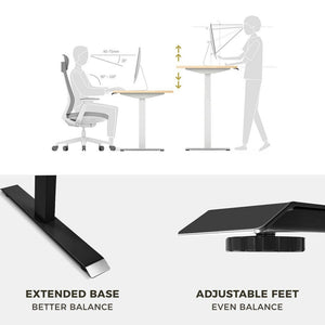 Electric Standing Desk Height Adjustable Sit Stand Workstation ...